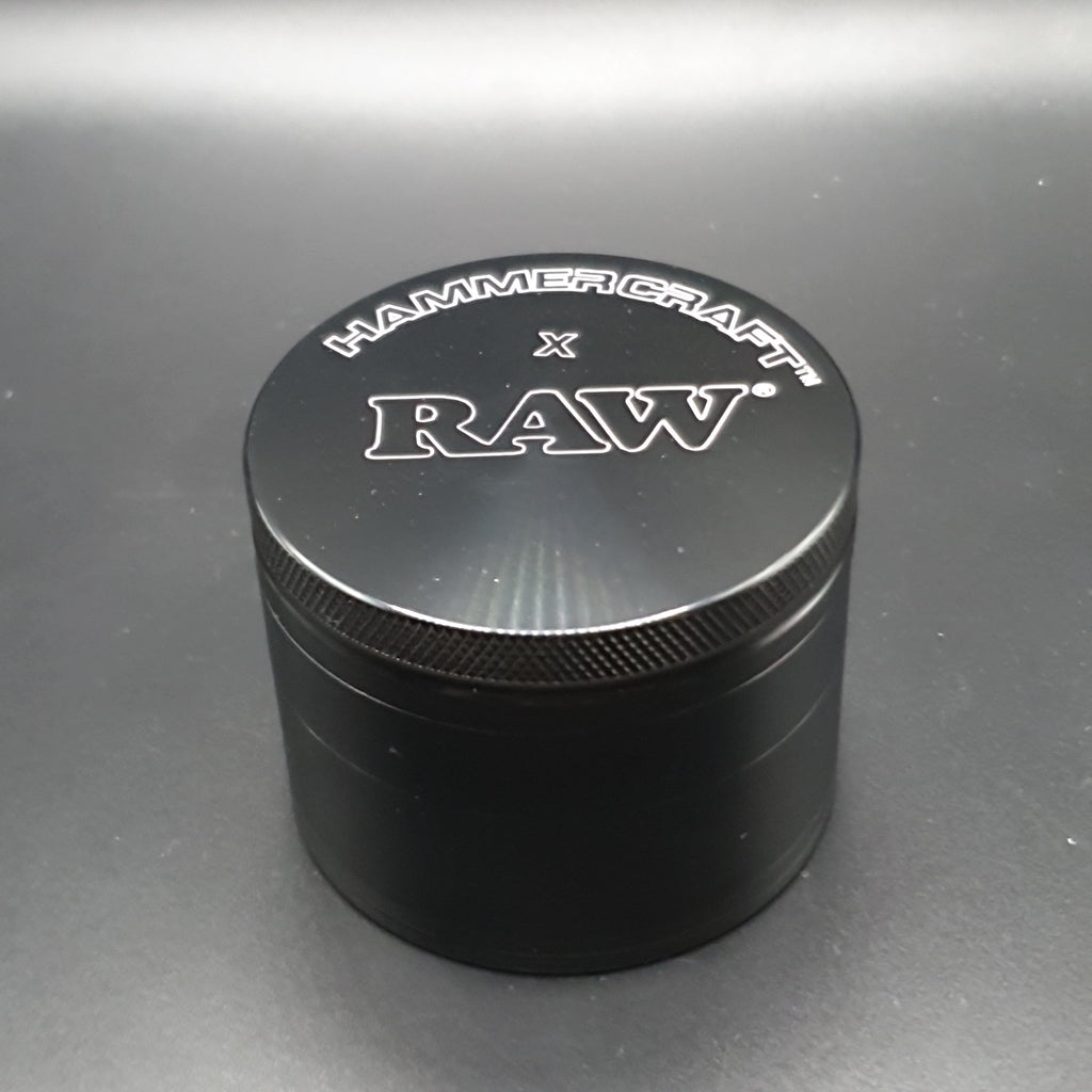 Hammercraft x RAW Aluminium Grinder - 4 Piece - Large 61mm - Black ... Hammercraft x RAW Aluminium Grinder - 4 Piece - Large 61mm - Black ...