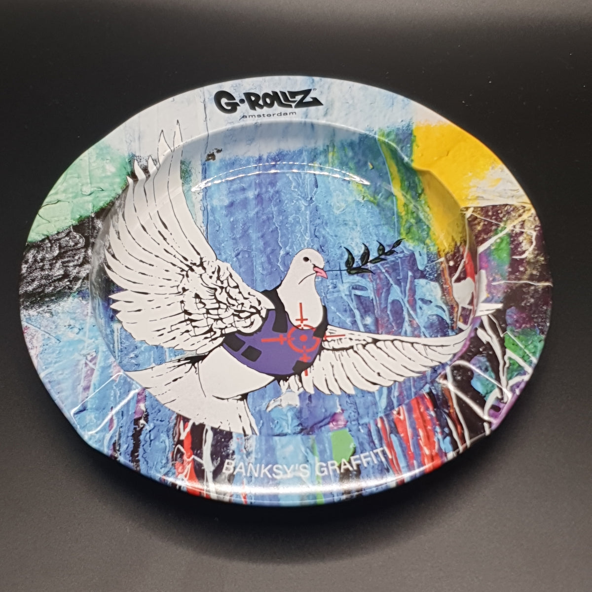 Banksy Graffiti Ashtray - "Bulletproof Dove" – R420 Supplies